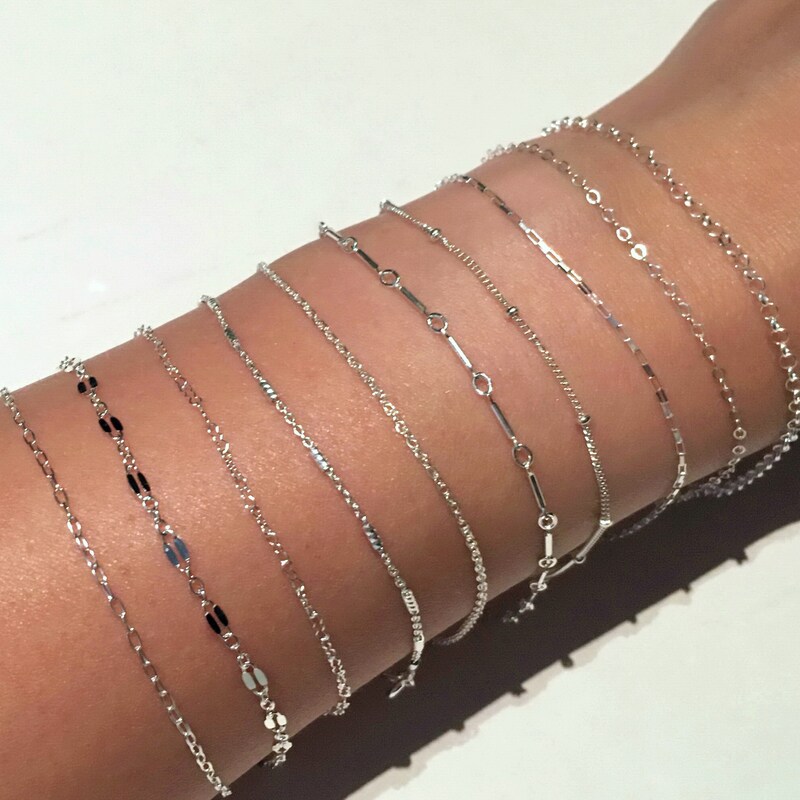 Sterling Silver Bracelets - Etsy