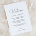 Calligraphy Welcome Wedding Note Template Classic Script Wedding ...