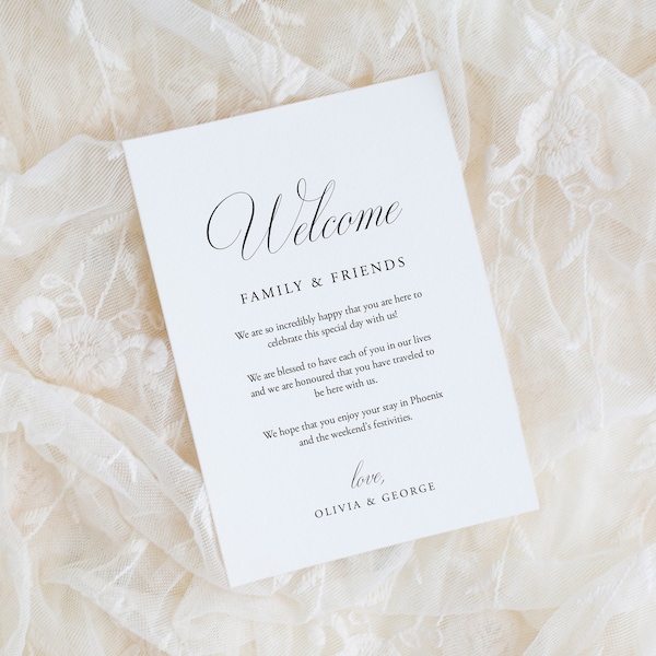 Wedding Welcome Note - Etsy