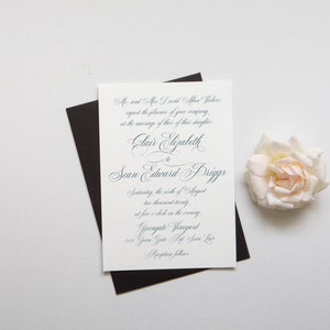 Handwritten Wedding Invitation Template Calligraphy Wedding Invite ...