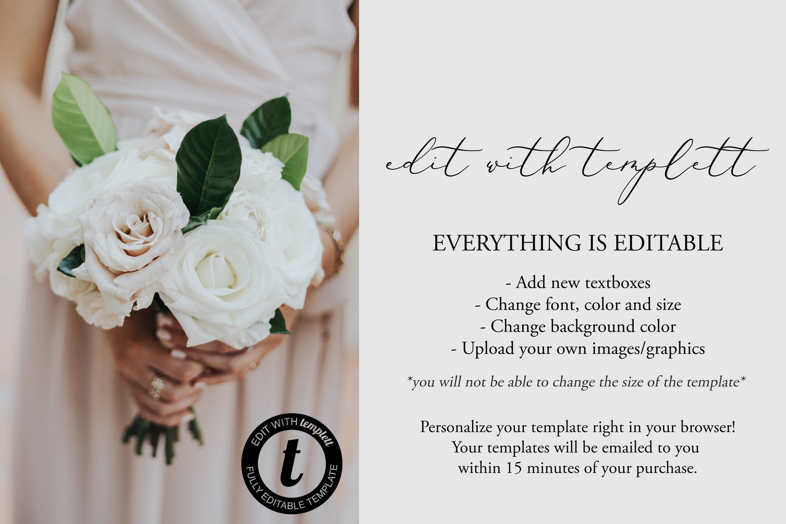 Traditional Wedding Invitation Template Elegant Printable | Etsy