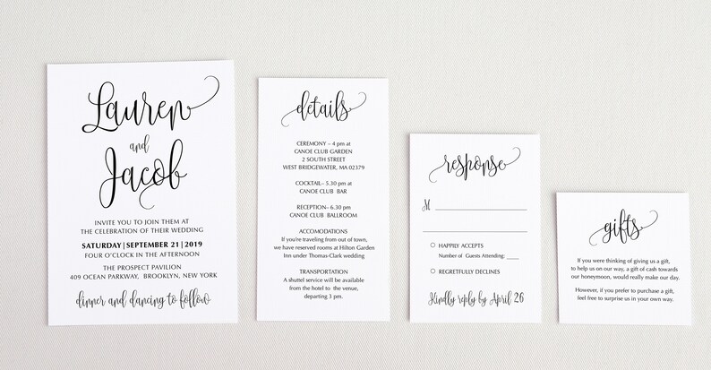 Pocket Invitation Template Printable Pocket Invitation | Etsy