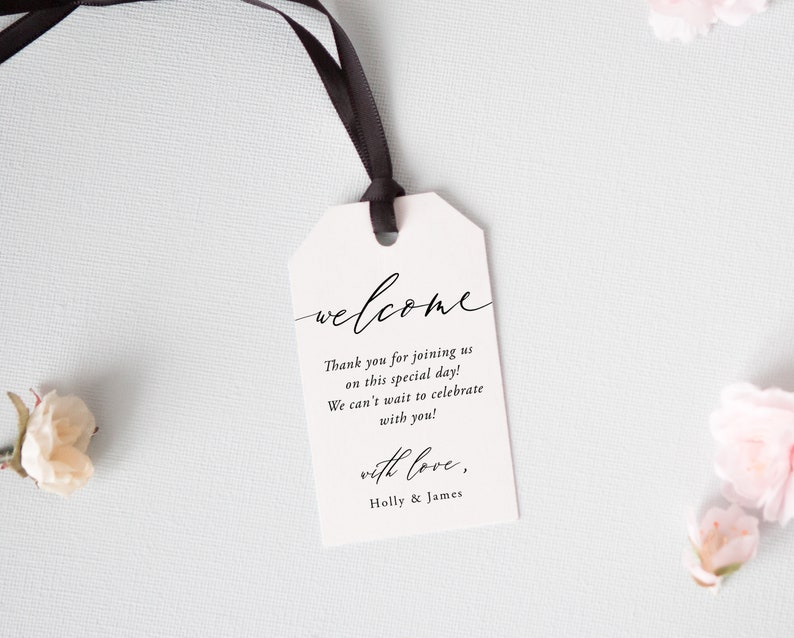 Wedding Welcome Tag Template Welcome Tag Template Tag Avery - Etsy