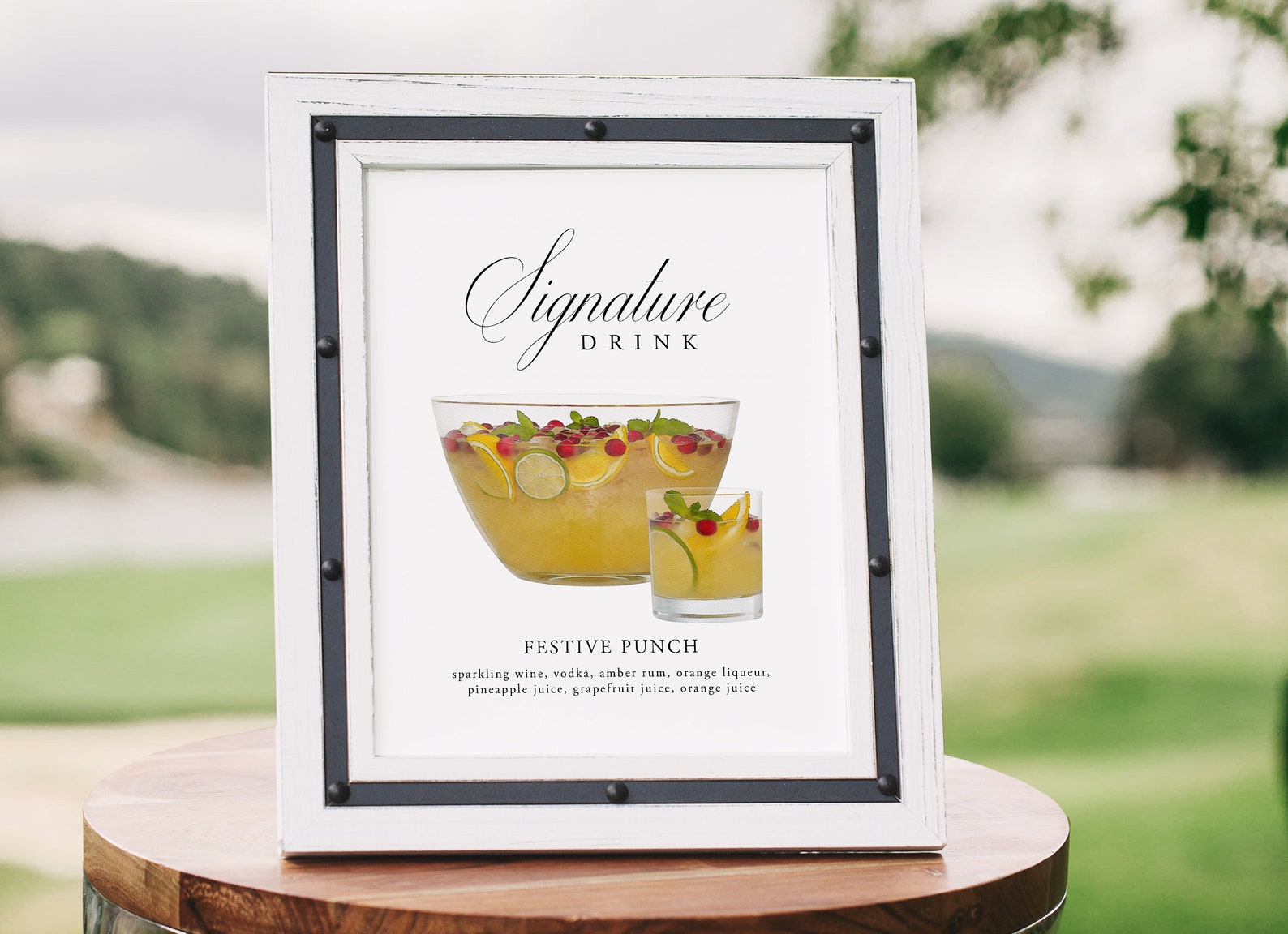 Signature Cocktail Sign Wedding Bar Menu Sign Template - Etsy