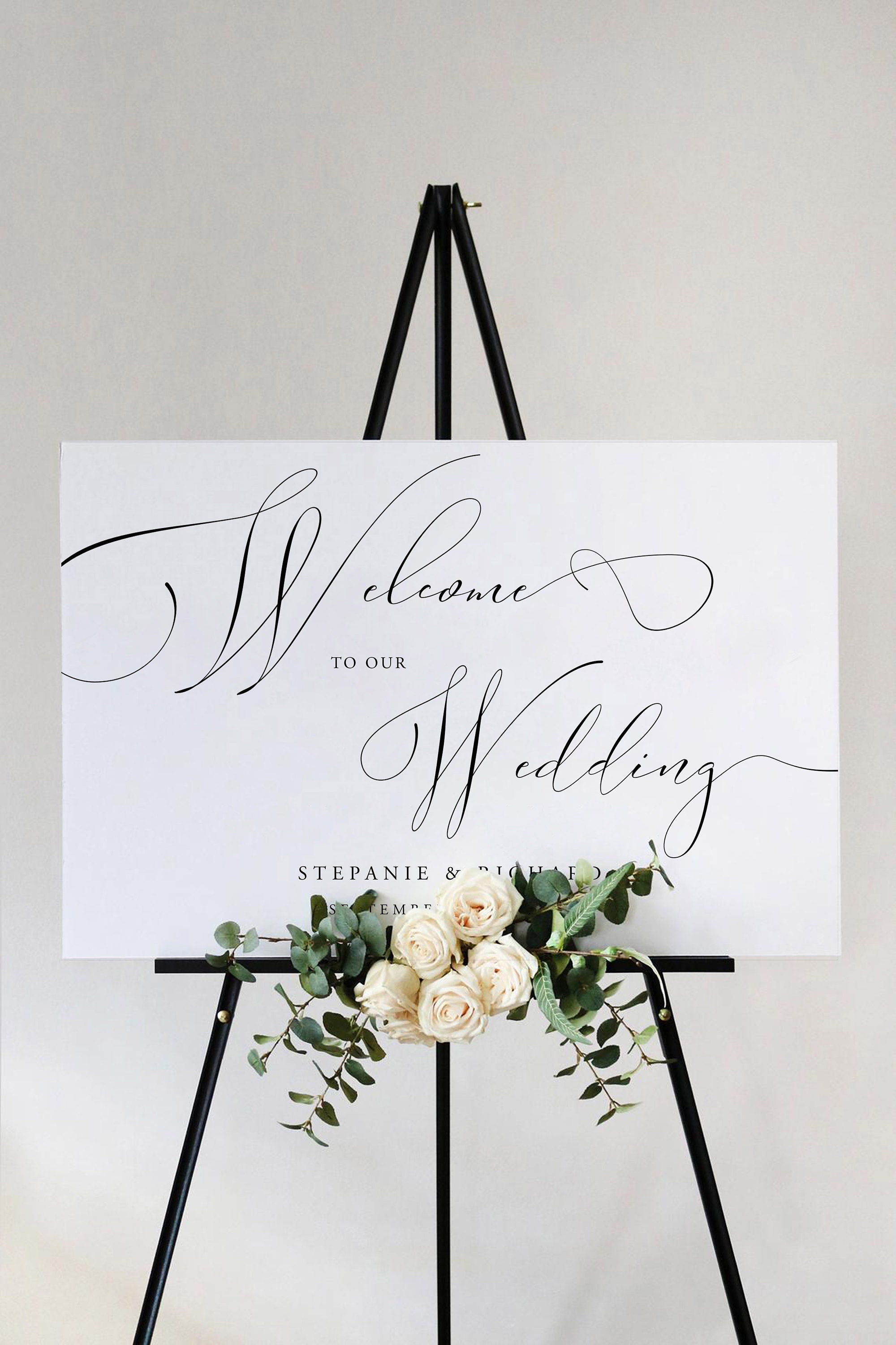 Elegant Welcome Wedding Sign Template Modern Welcome to Our - Etsy