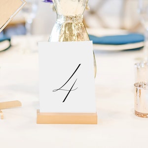 Classic Table Numbers Template Elegant Table Cards Minimalist - Etsy