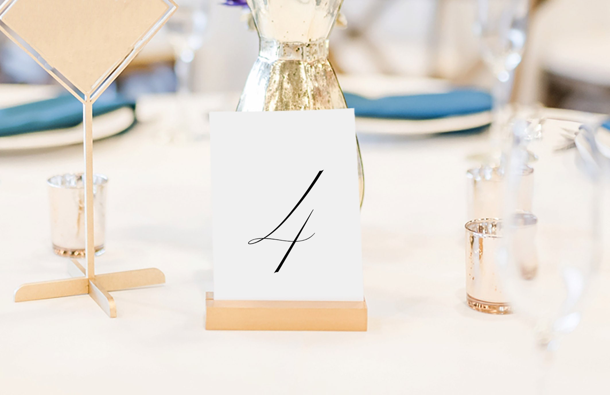 Classic Table Numbers Template Elegant Table Cards Minimalist - Etsy