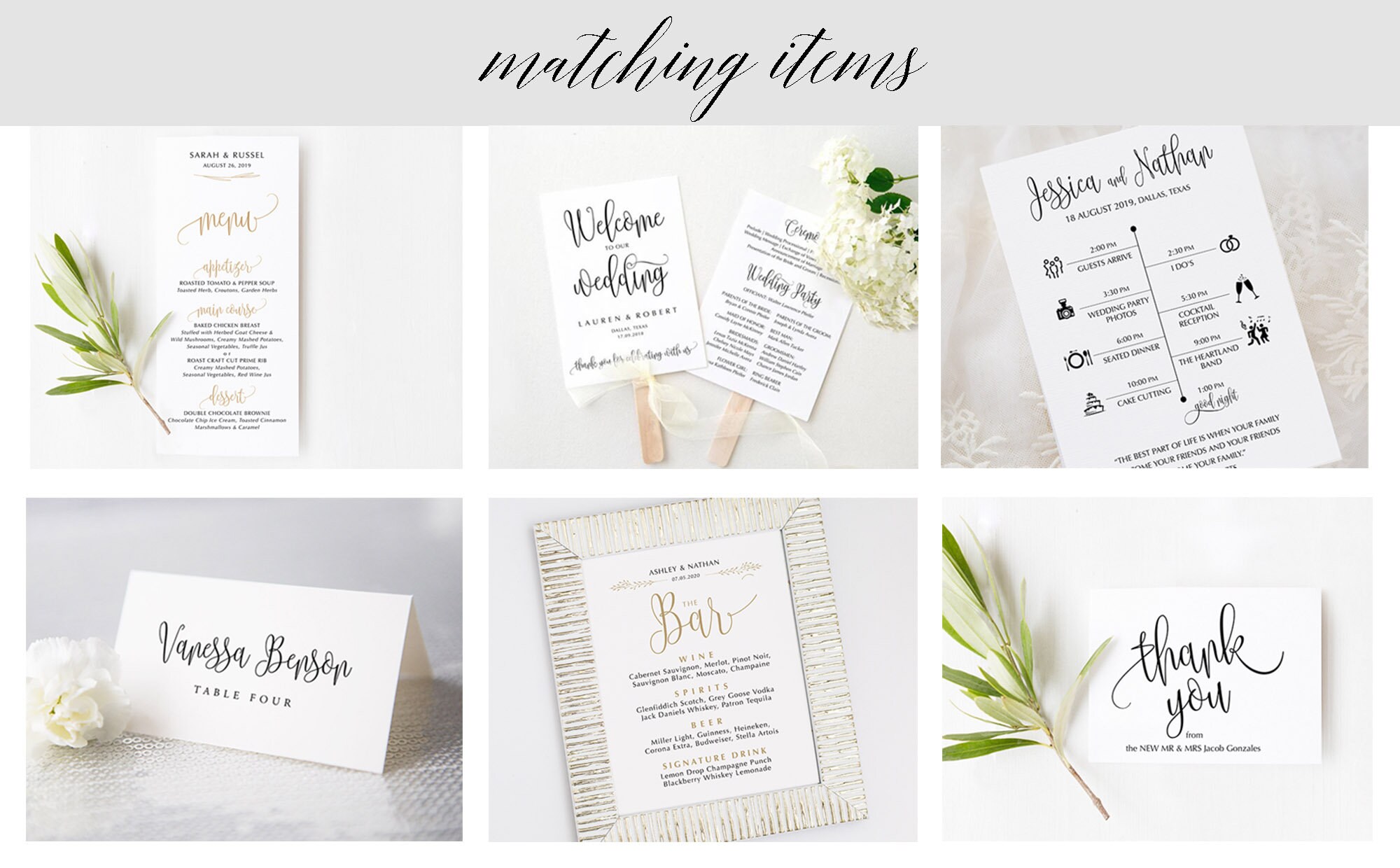 Fan Program Printable. Wedding Fan Program Template. | Etsy