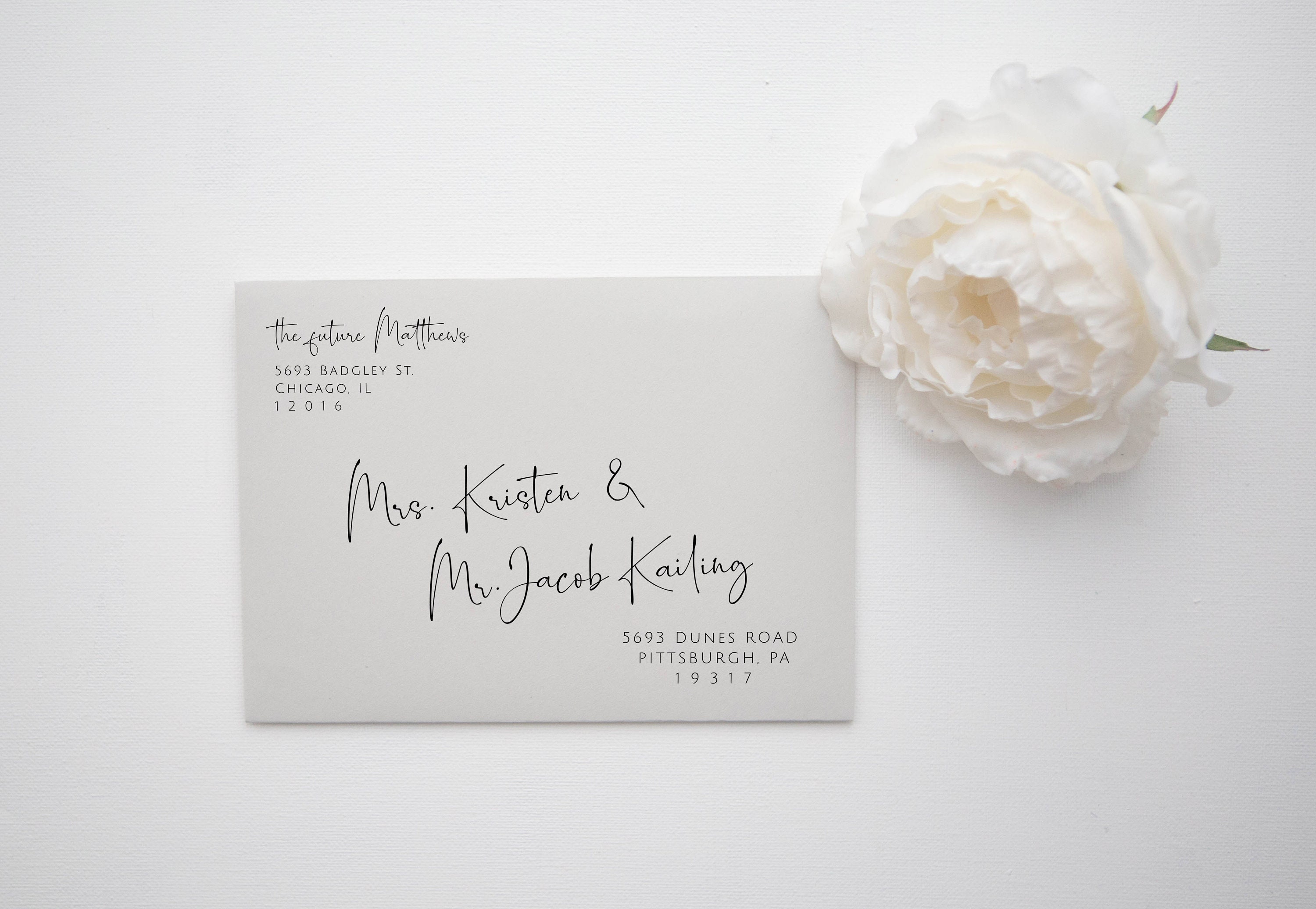 Modern Wedding Envelope Template Printable Envelope Address | Etsy