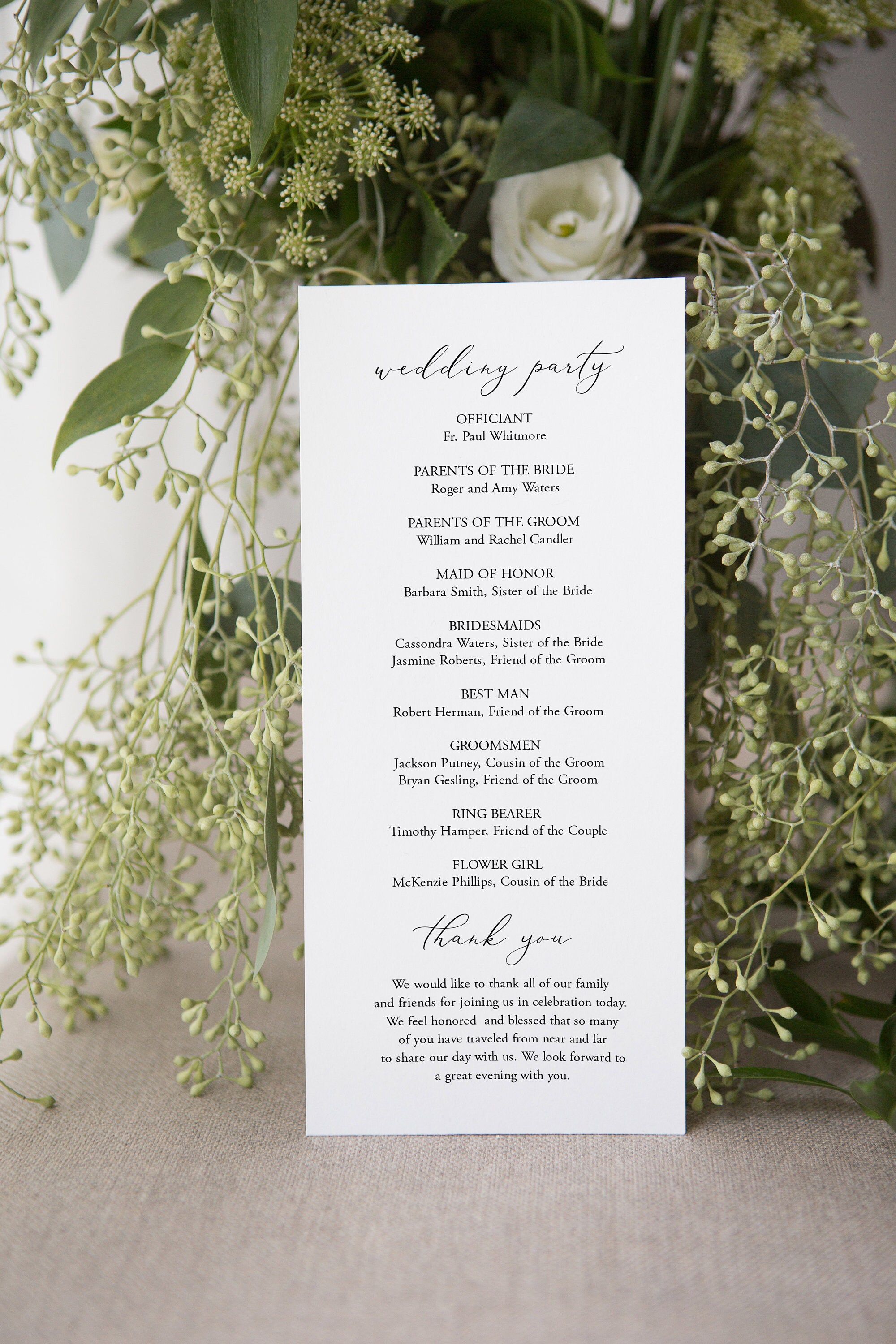 Modern Script Wedding Program Calligraphy Program Template for - Etsy