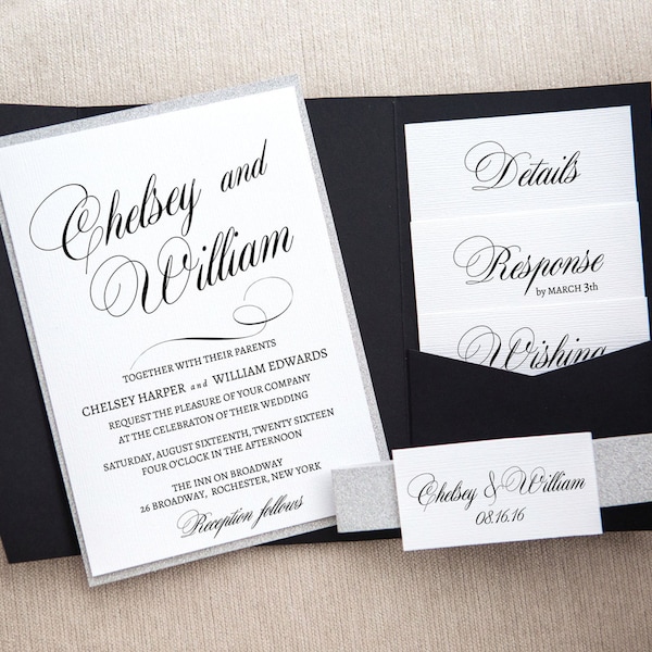 Pocket Folder Invite - Etsy