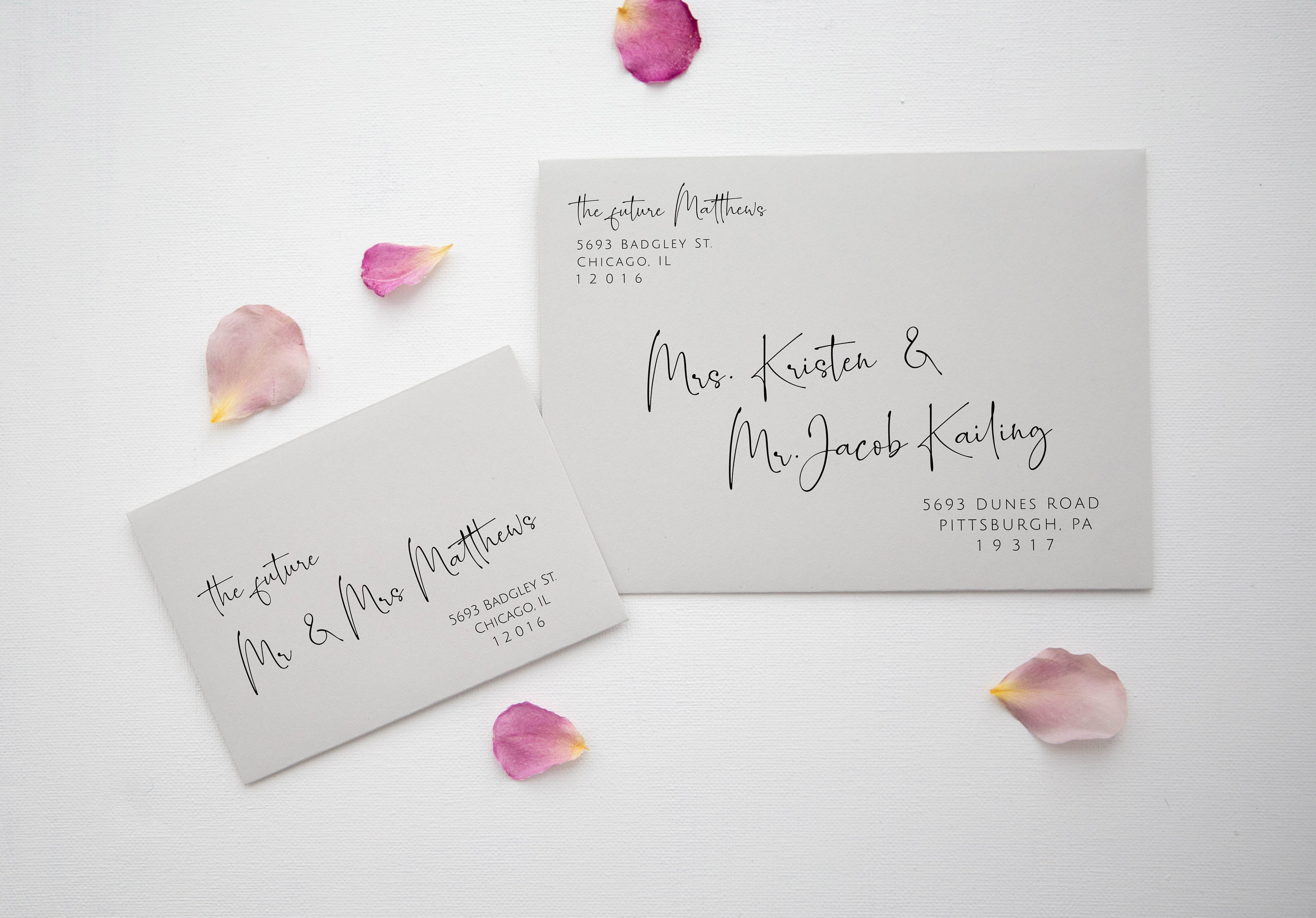 Modern Wedding Envelope Template Printable Envelope Address | Etsy