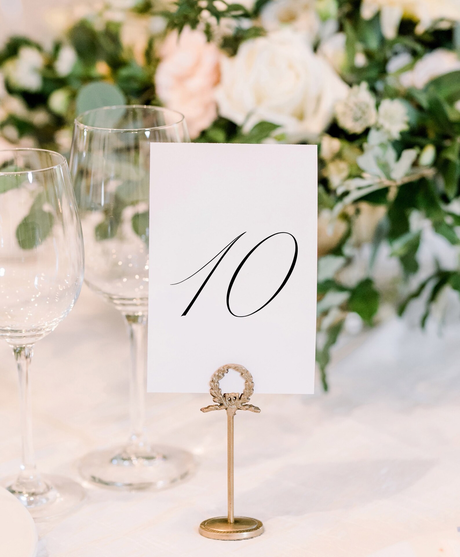 Classic Table Numbers Template Elegant Table Cards Minimalist - Etsy