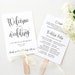 Fan Program Printable. Wedding Fan Program Template. | Etsy