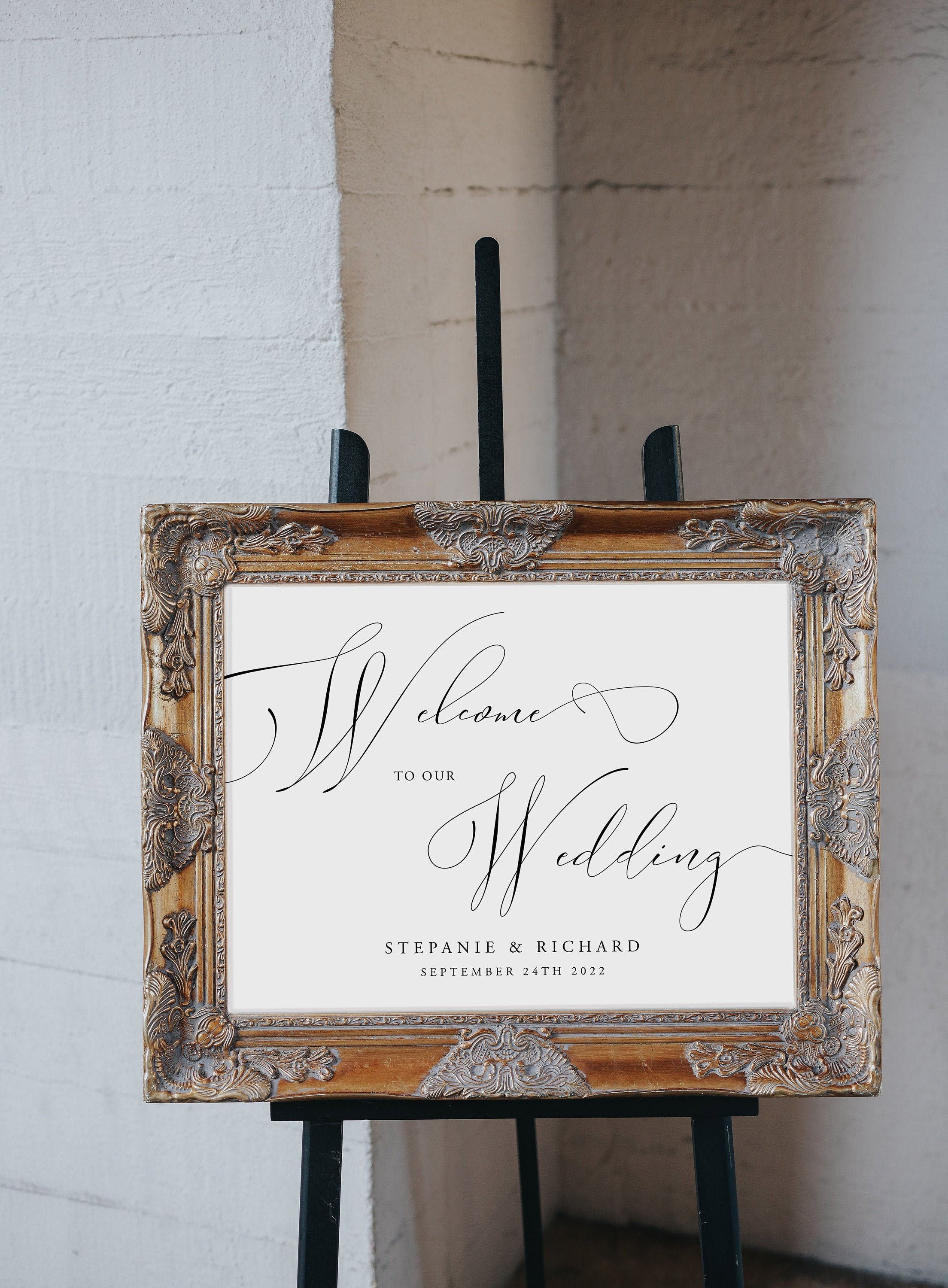 Elegant Welcome Wedding Sign Template Modern Welcome to Our - Etsy