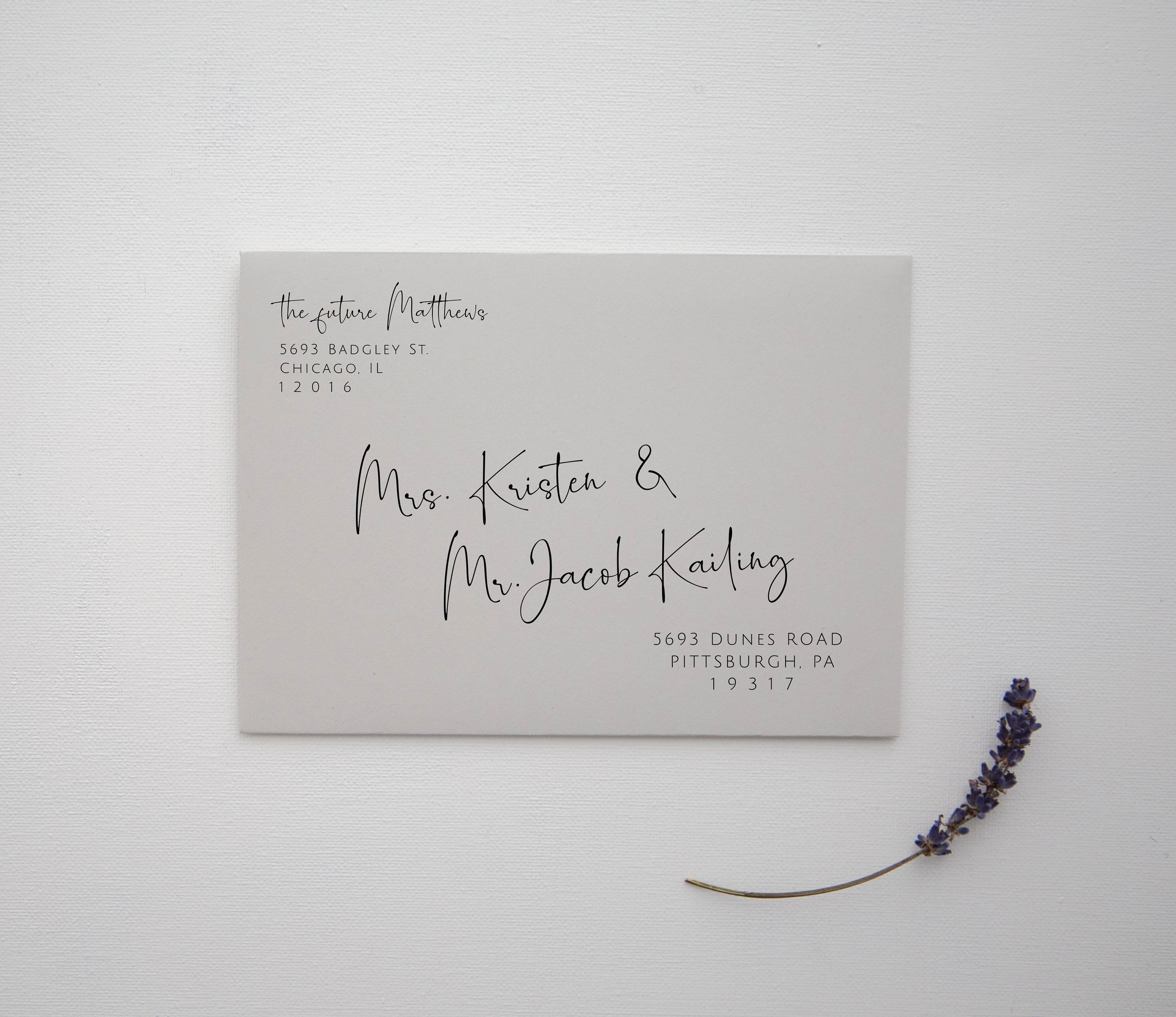 Modern Wedding Envelope Template Printable Envelope Address | Etsy