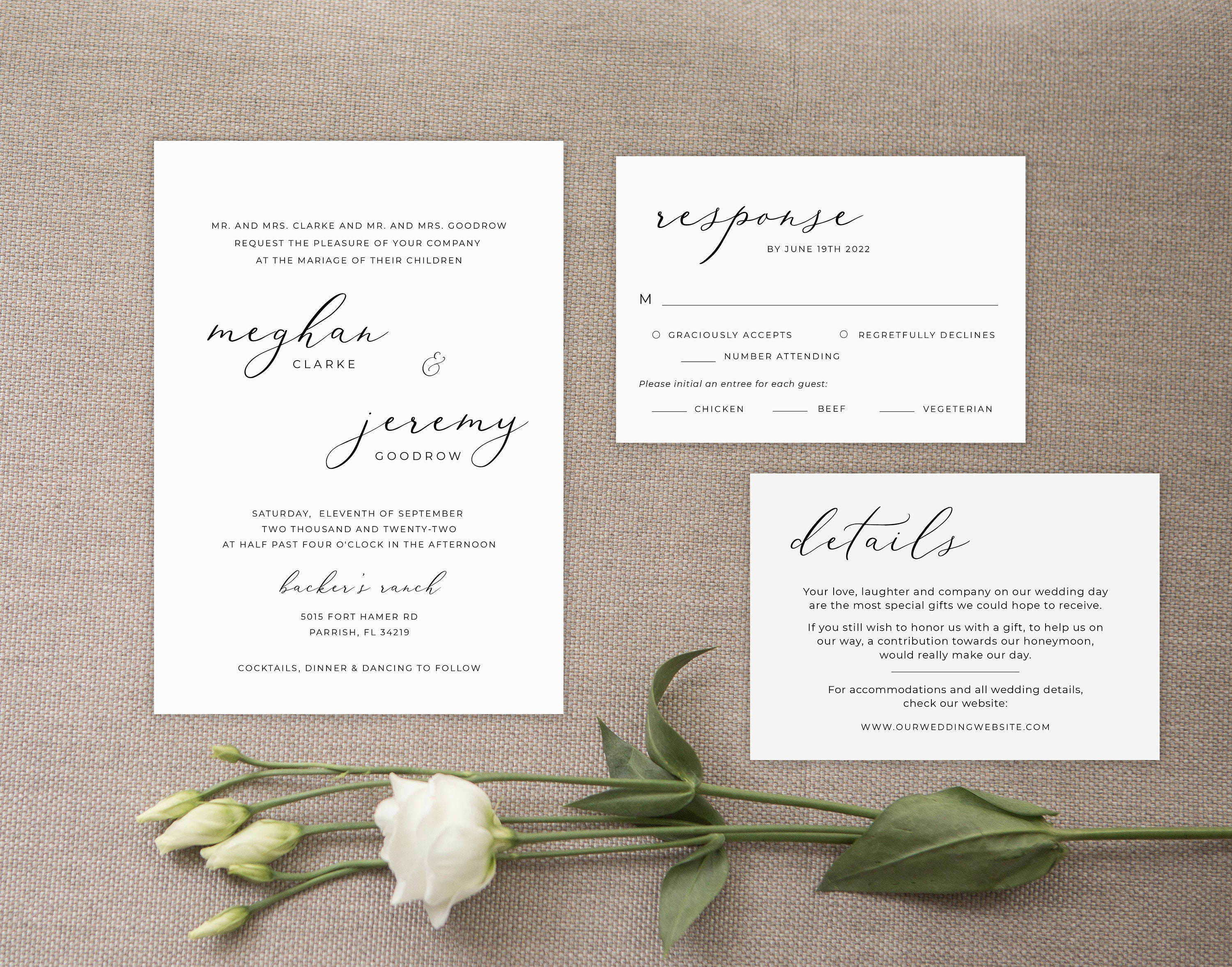 Formal Wedding Invitation Templates