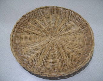Woven Flat Basket | Etsy