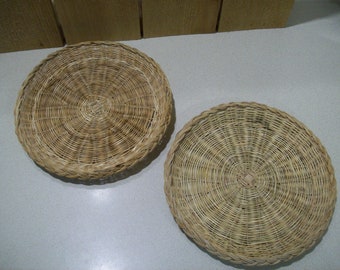Round Flat Baskets - Etsy