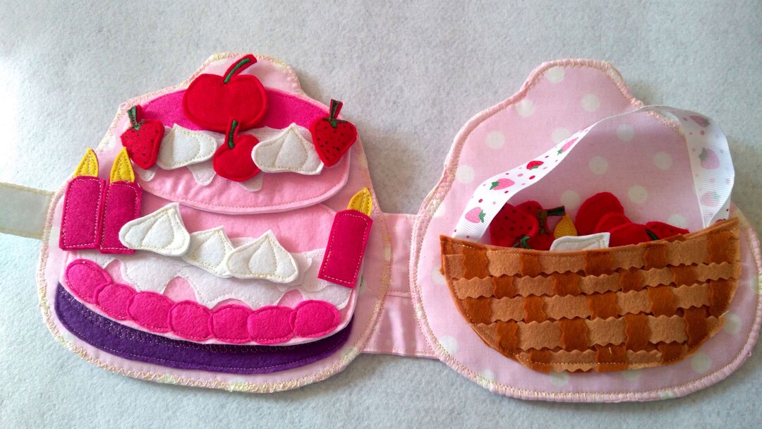 Birthday Cake Quiet Book Personalized Educational Activity - Etsy