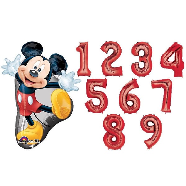 Mickey Mouse Birthday Balloons - Etsy