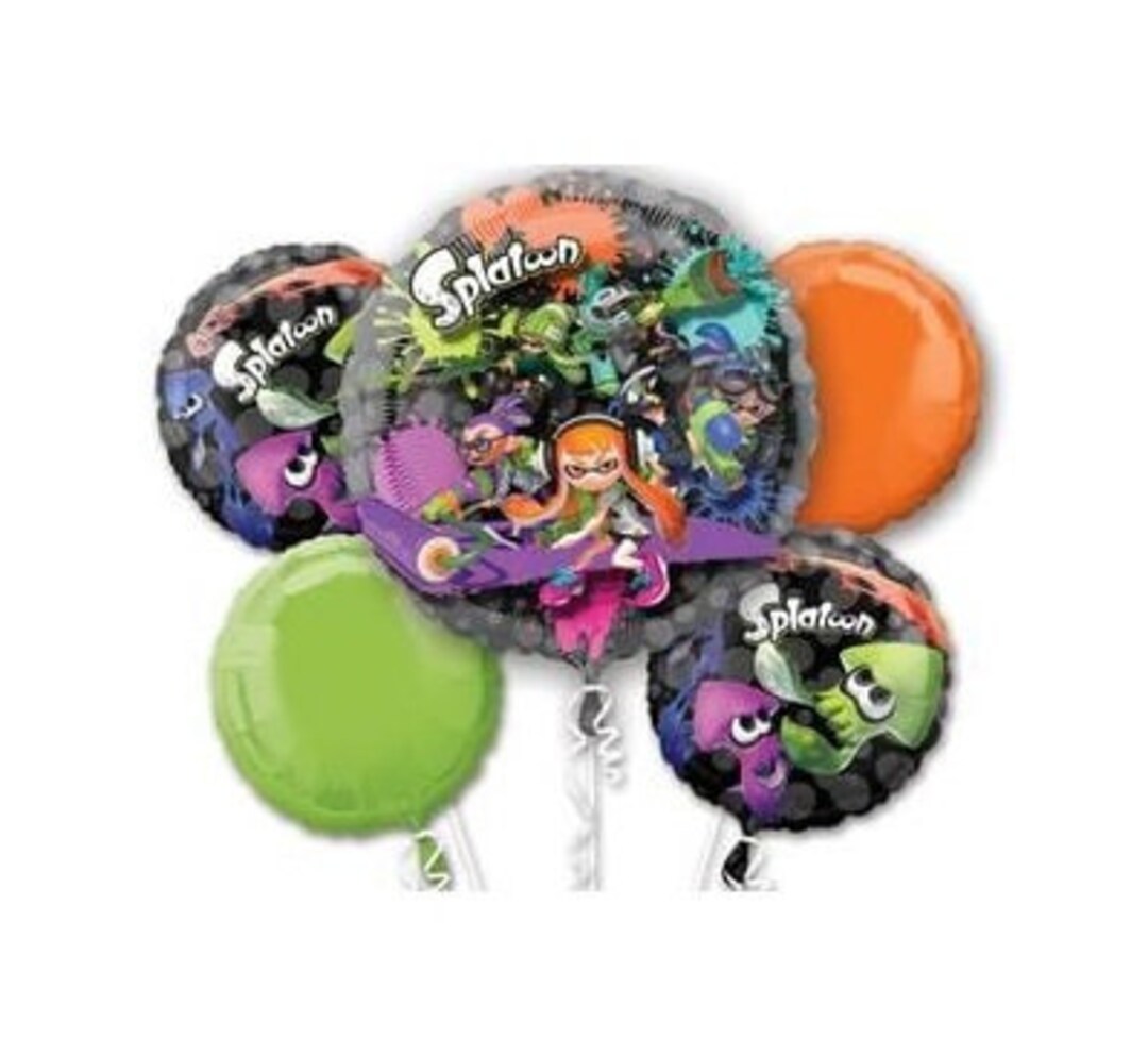 Anagram Splatoon Bouquet of Balloons With Pink Number 1-9 Option - Etsy