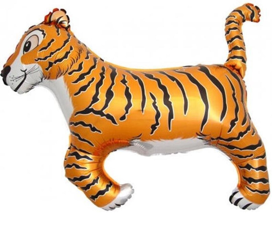 Tiger Balloon 41" Foil Balloon Birthday, Jungle Safari Zoo Animal ...