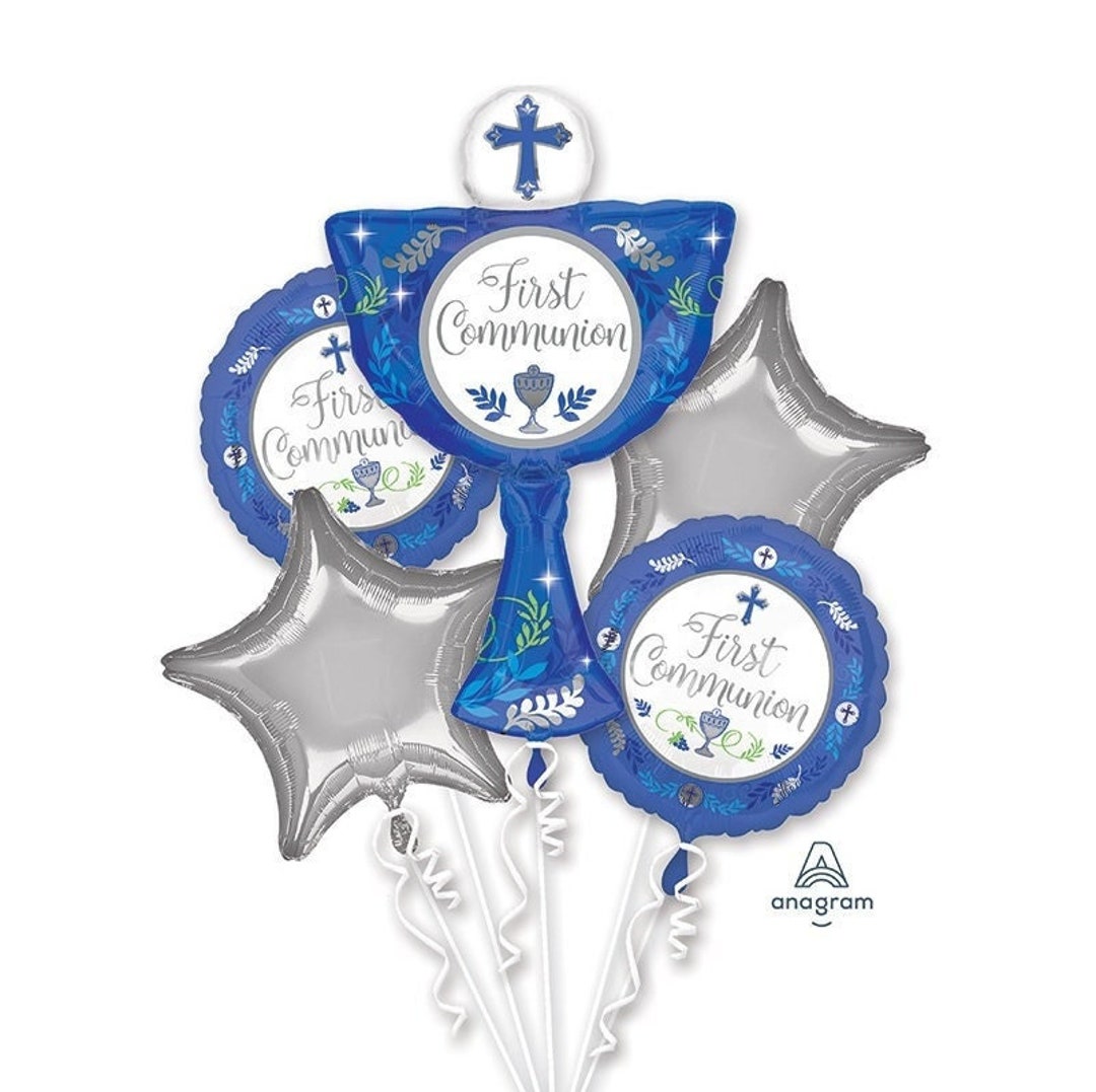 Boys First Holy Communion Balloons Bouquet - Etsy