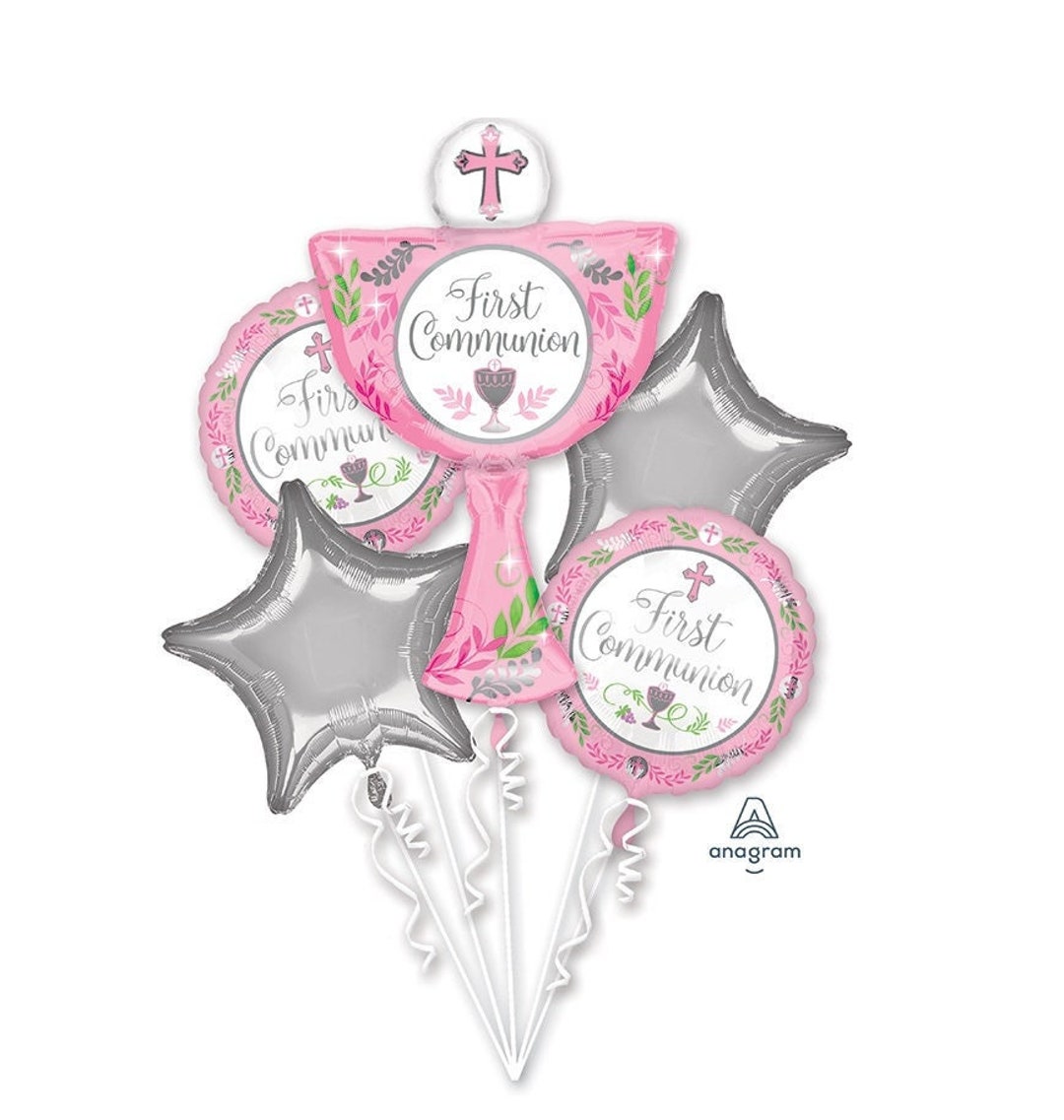 Girls First Holy Communion Balloons Bouquet - Etsy