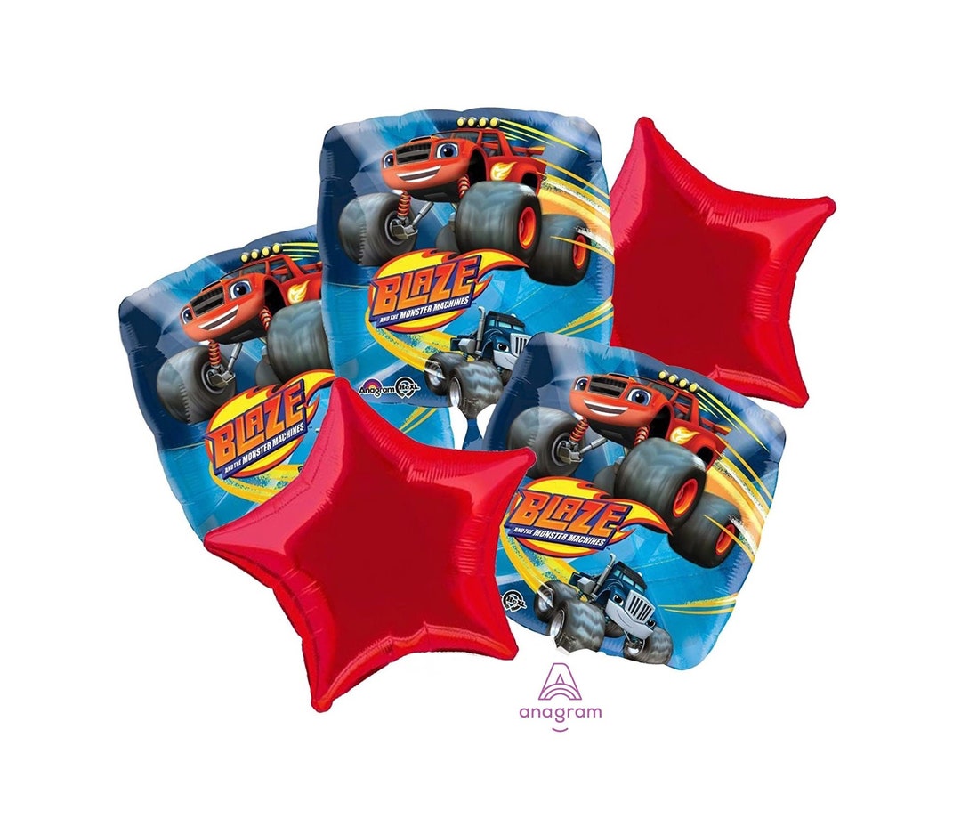 Blaze and the Monster Machines Party 5 Piece Balloon Bouquet - Etsy