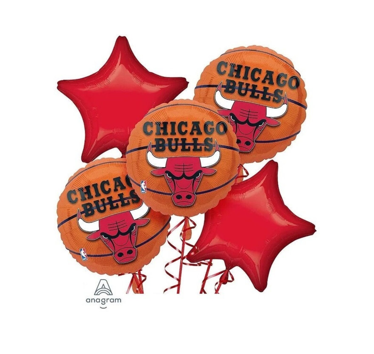 Chicago Bulls 5 Piece Basketball Bouquet of Balloons - Etsy