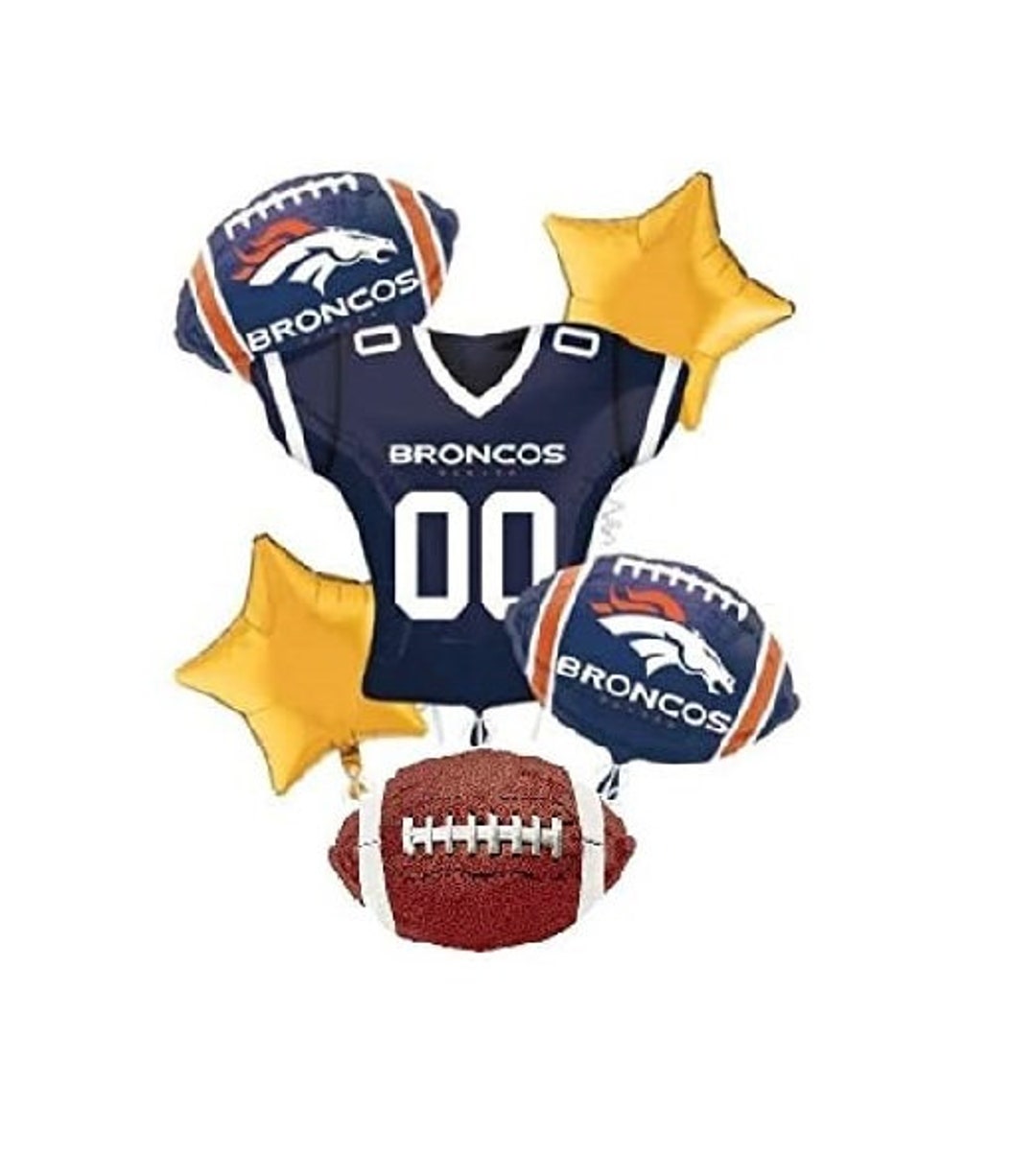 Anagram Denver Broncos NFL Football Party Balloon Bouquet - Etsy