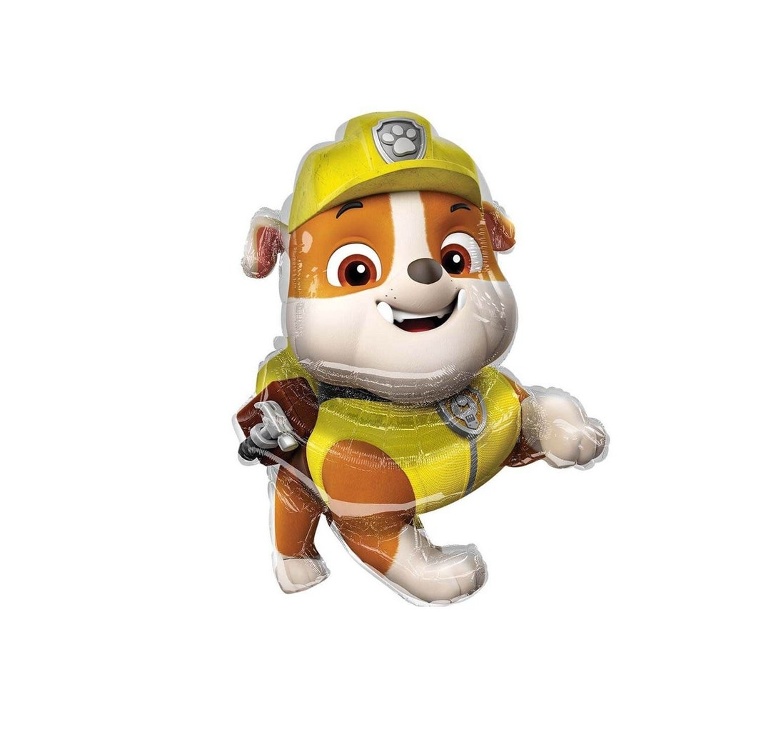 32" Paw Patrol Rubble Super Shape Foil Balloon - Etsy