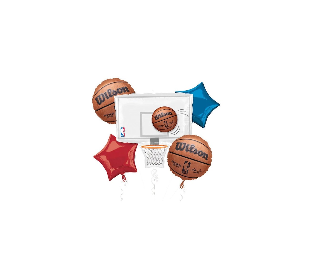 NBA Wilson Basketball 5 Piece Balloon Bouquet - Etsy
