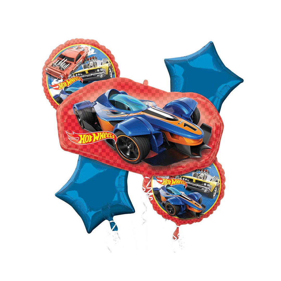 5 Piece Hot Wheels Bouquet of Balloons - Etsy
