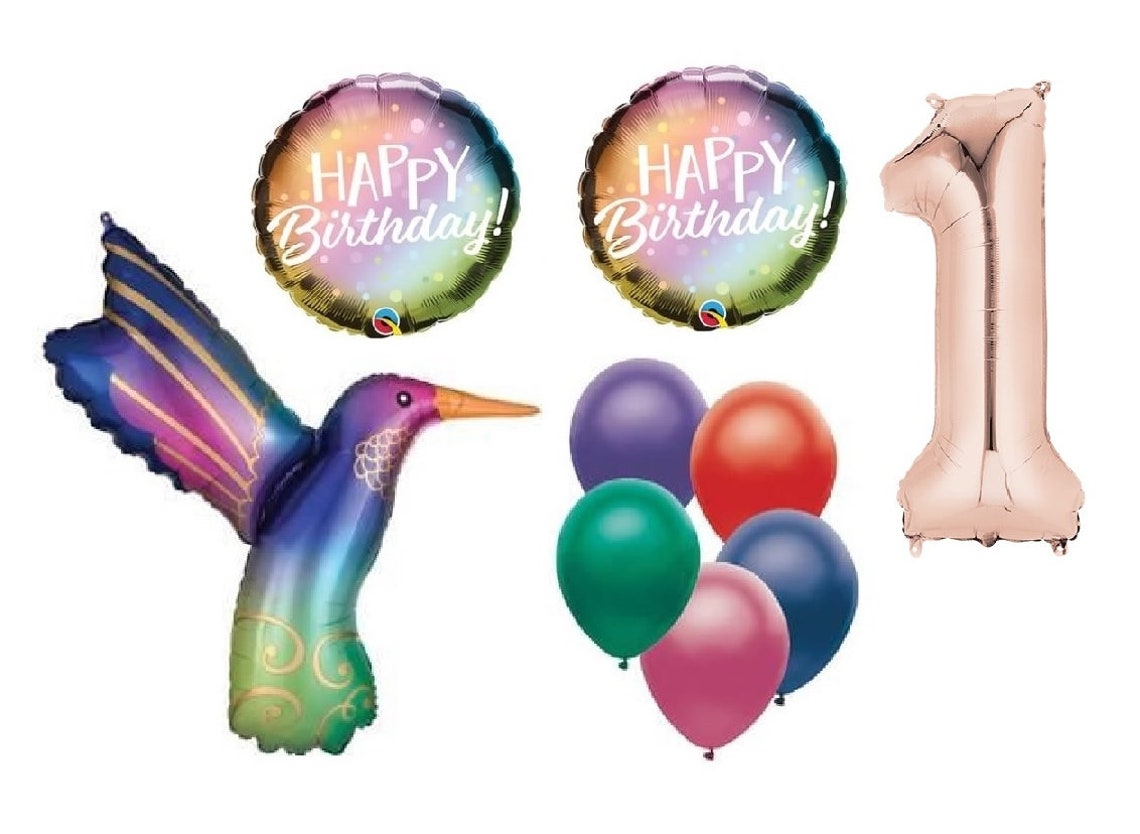 Hummingbird Birthday Party Decorations Bouquet of Balloons | Etsy