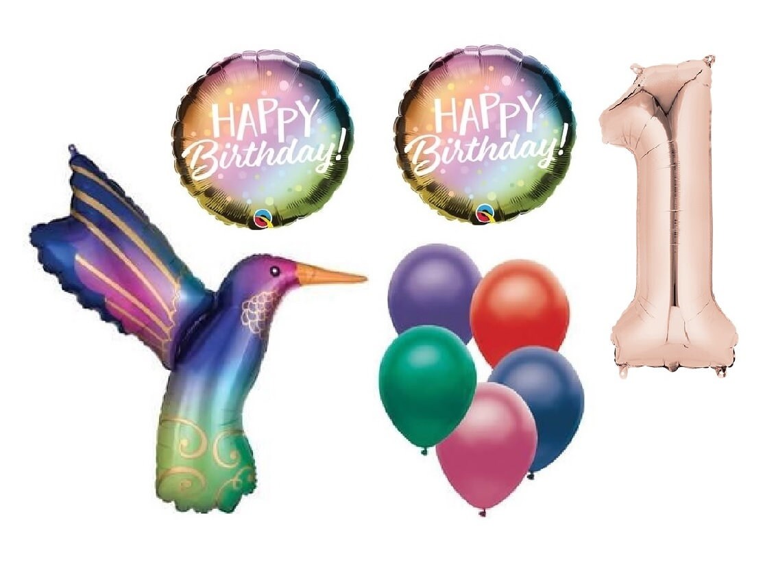 Hummingbird Birthday Party Decorations Bouquet of Balloons | Etsy
