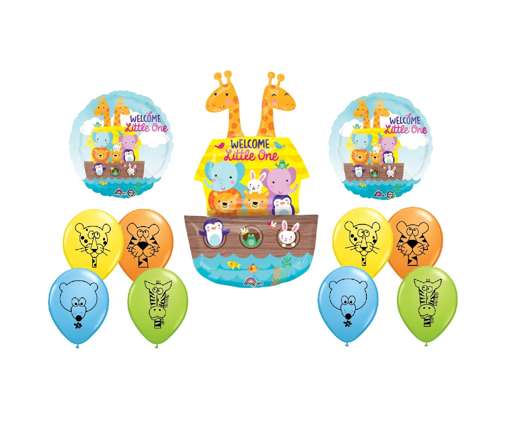 Noah's Ark Welcome Baby Shower Party Balloon Bouquet | Etsy