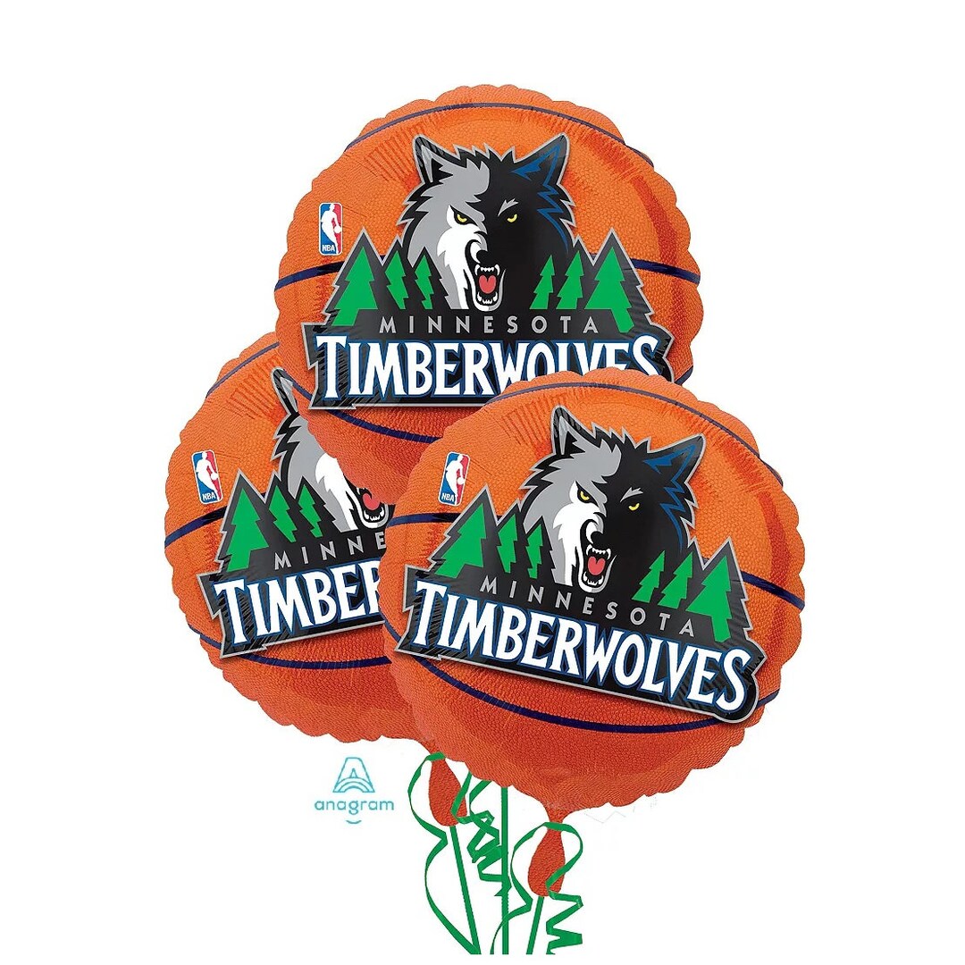 Minnesota Timberwolves 3 Piece Basketball Foil Balloons - Etsy