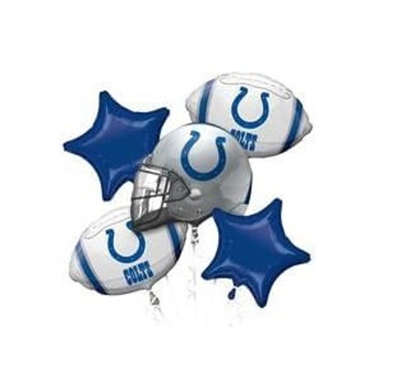 Indianapolis Colts Football Bouquet of Balloons With Silver | Etsy