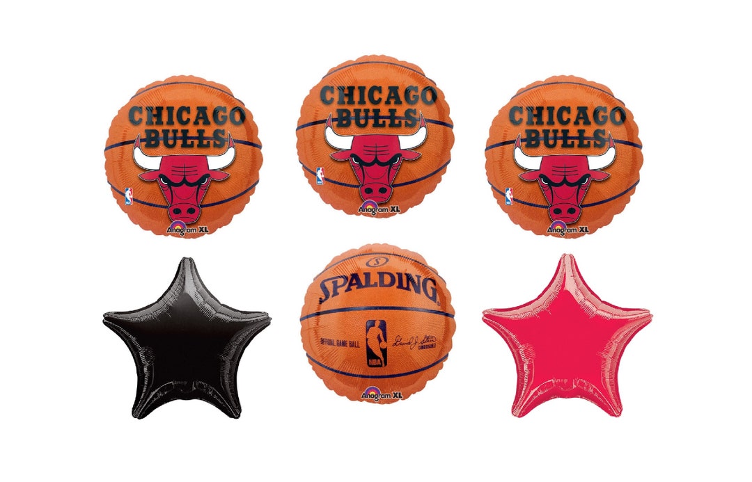 Chicago Bulls Basketball 6 Piece Balloon Party Bouquet - Etsy