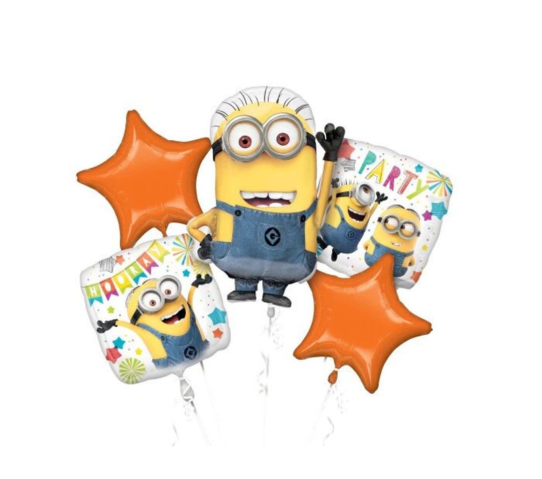 Despicable Me Minions Party Balloons Bouquet - Etsy
