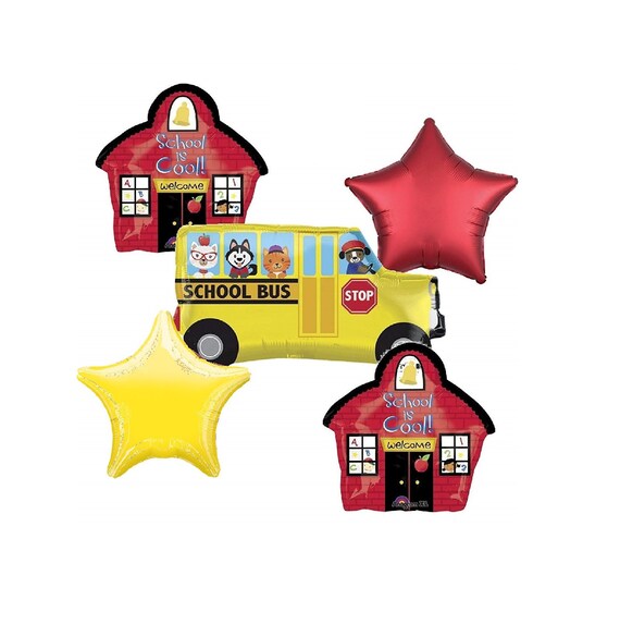 School Bus Party Supplies Balloon Bouquet with Option to add | Etsy