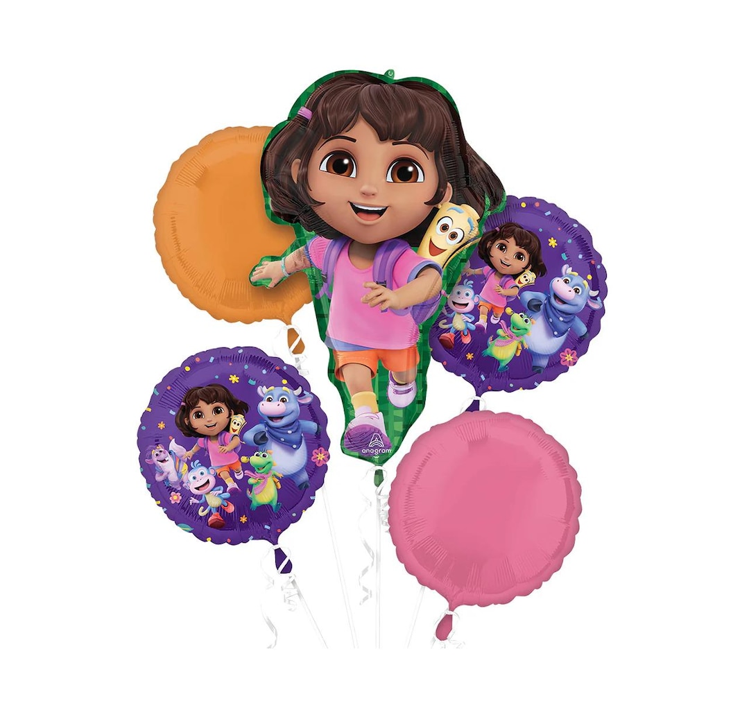 Anagram Dora the Explorer 5 Piece Balloon Bouquet With Birthday Number Options - Etsy