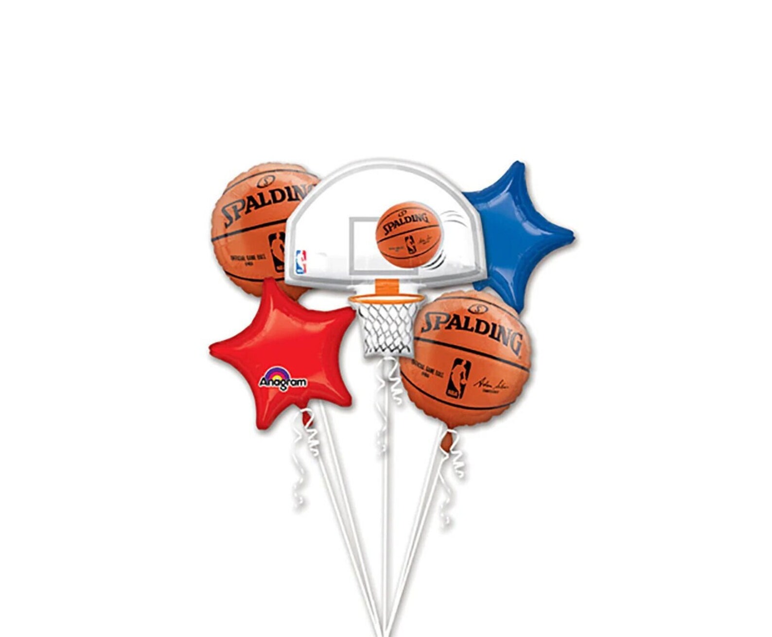 5 Piece NBA Basketball Balloon Bouquet - Etsy