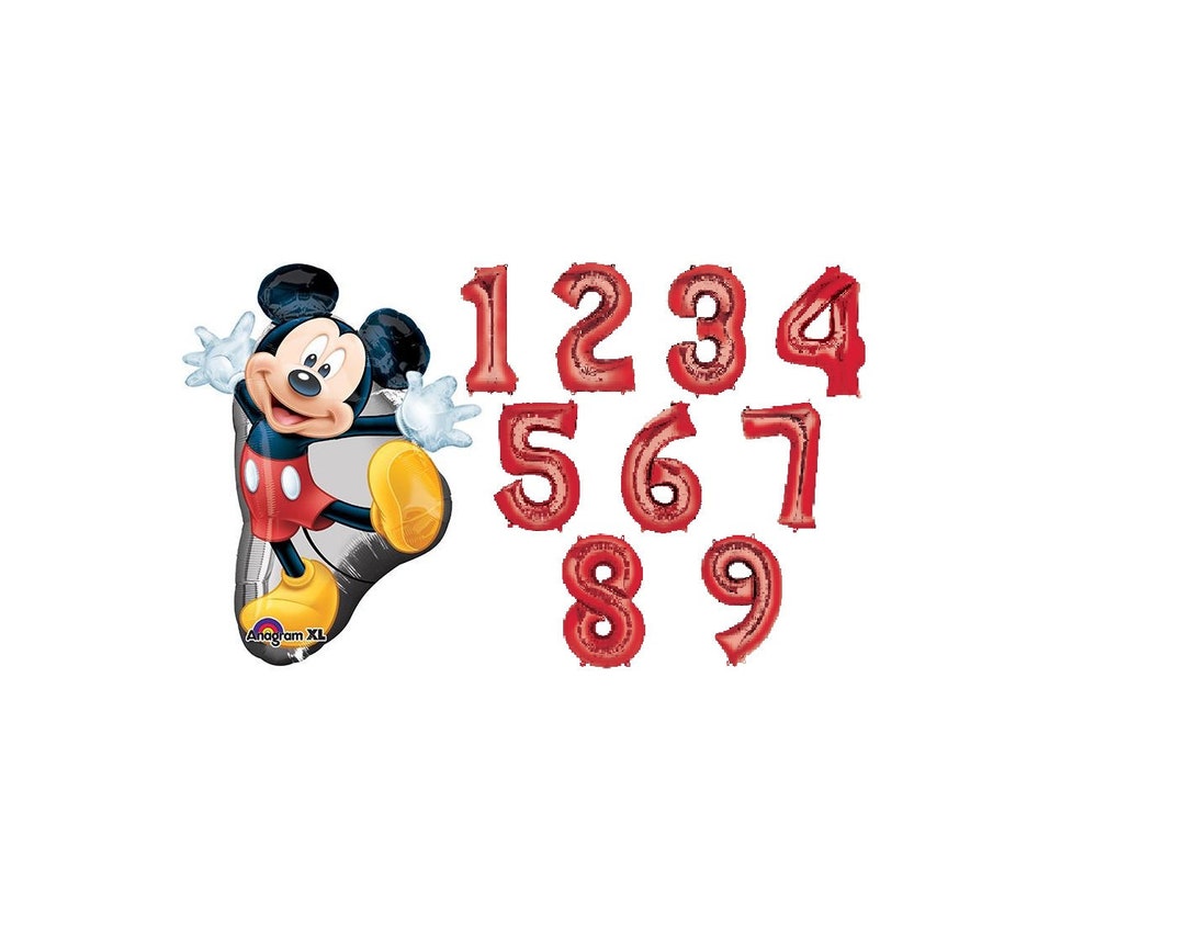Mickey Mouse Birthday Balloons Large Foil Mylar Polka Dots Party ...