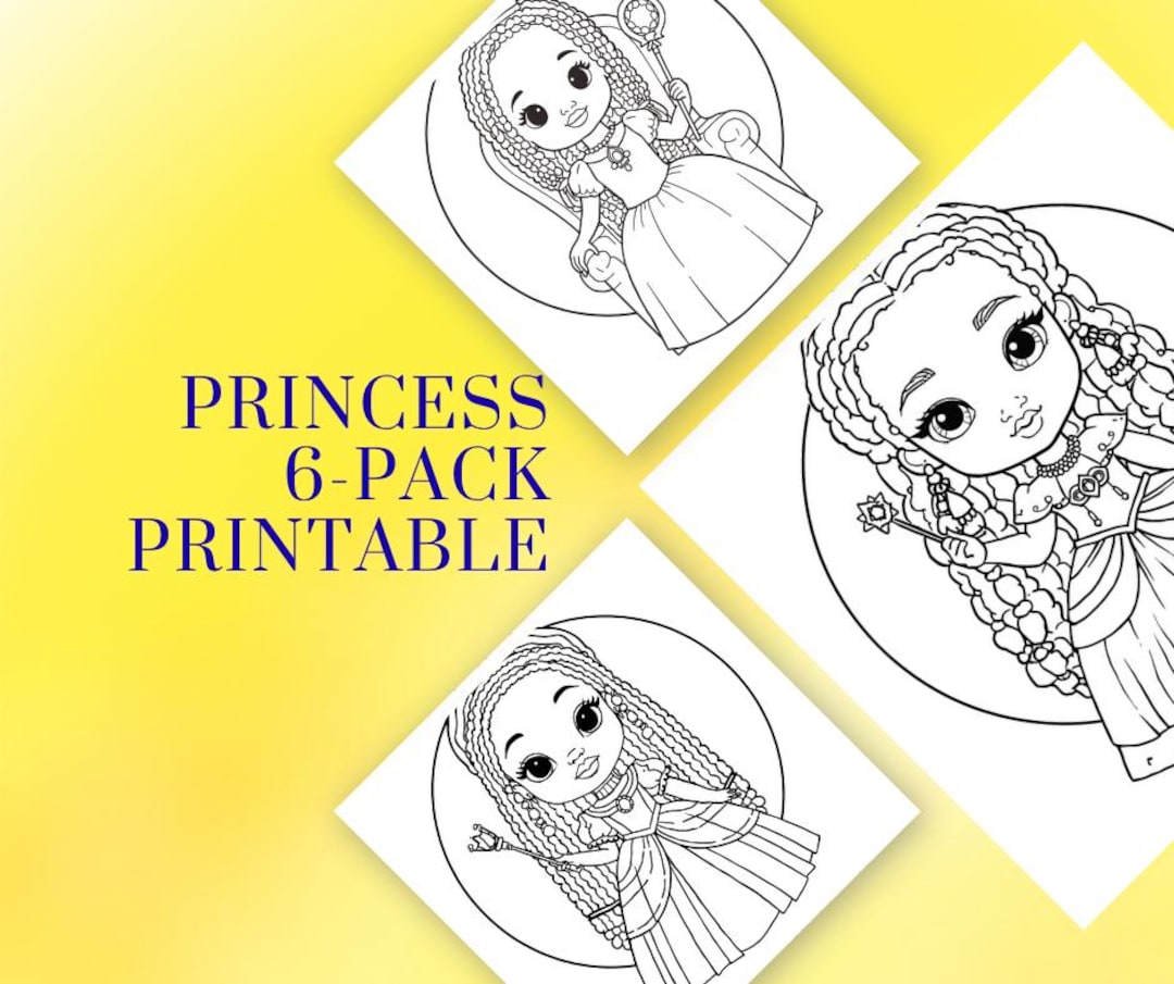 Princess Coloring Pages for Girls | Kids of Color (printable PDF) - Etsy