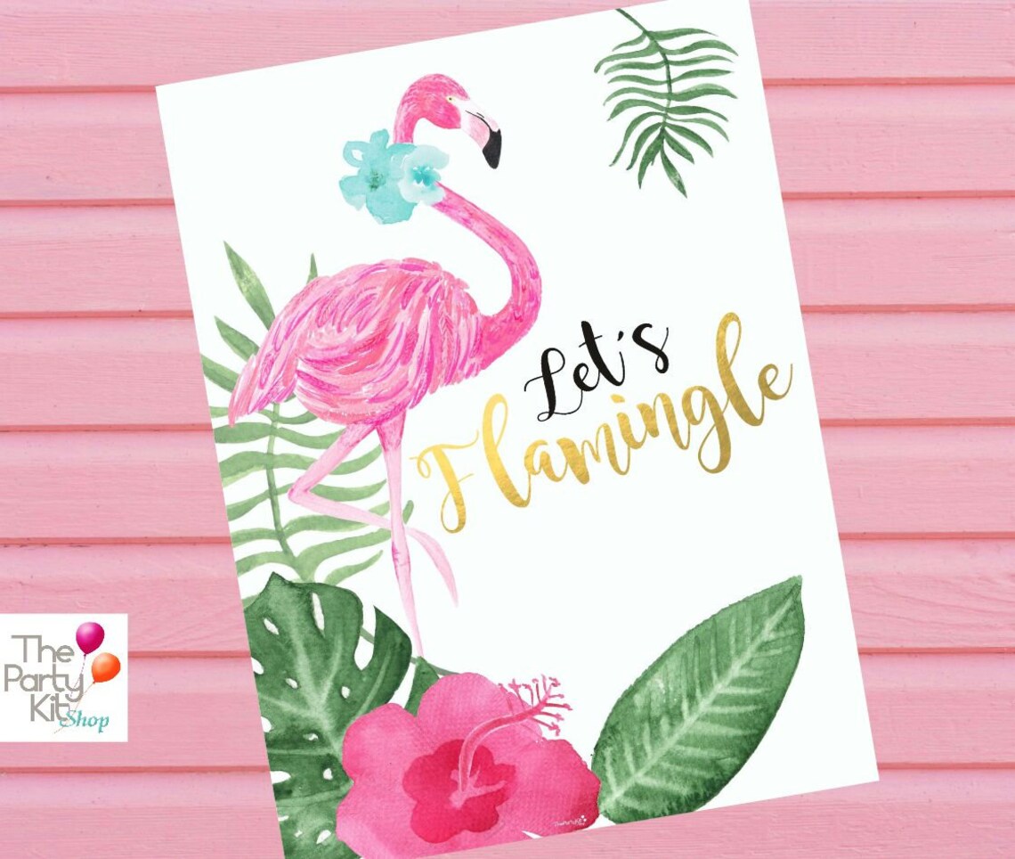 Flamingo Party Sign/ INSTANT DOWNLOAD - Etsy