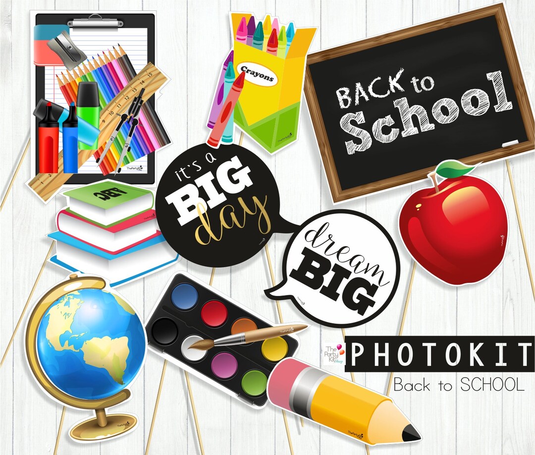BACK TO SCHOOL Photo Booth Props / Instant Download - Etsy