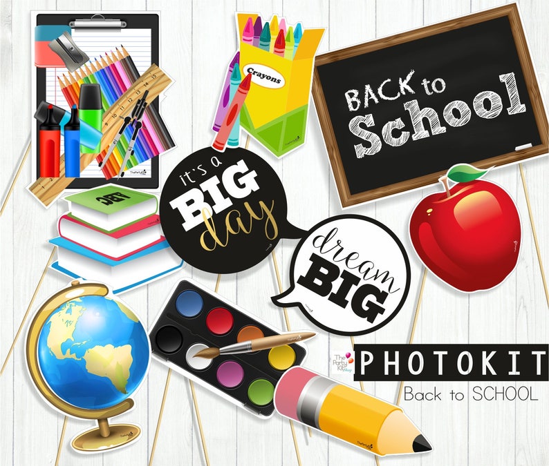 BACK TO SCHOOL Photo Booth Props / Instant Download - Etsy
